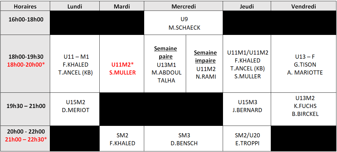 Entrainements – Colmar Basket